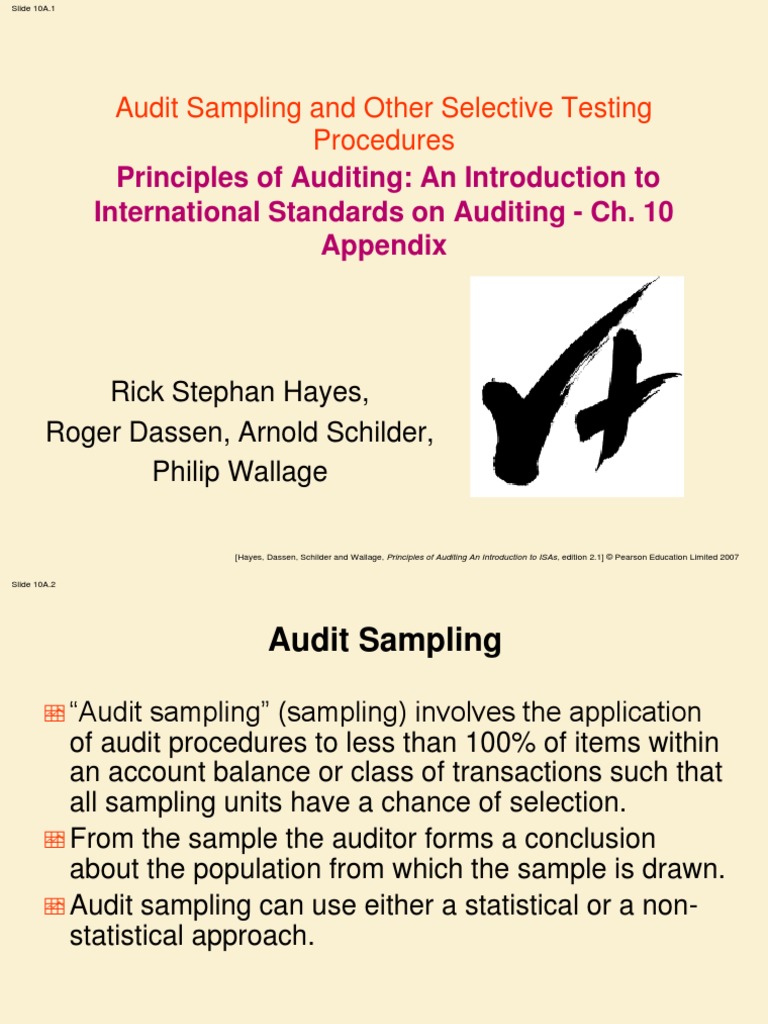 Audit Sampling and Other Selective Testing Procedures | PDF | Audit ...