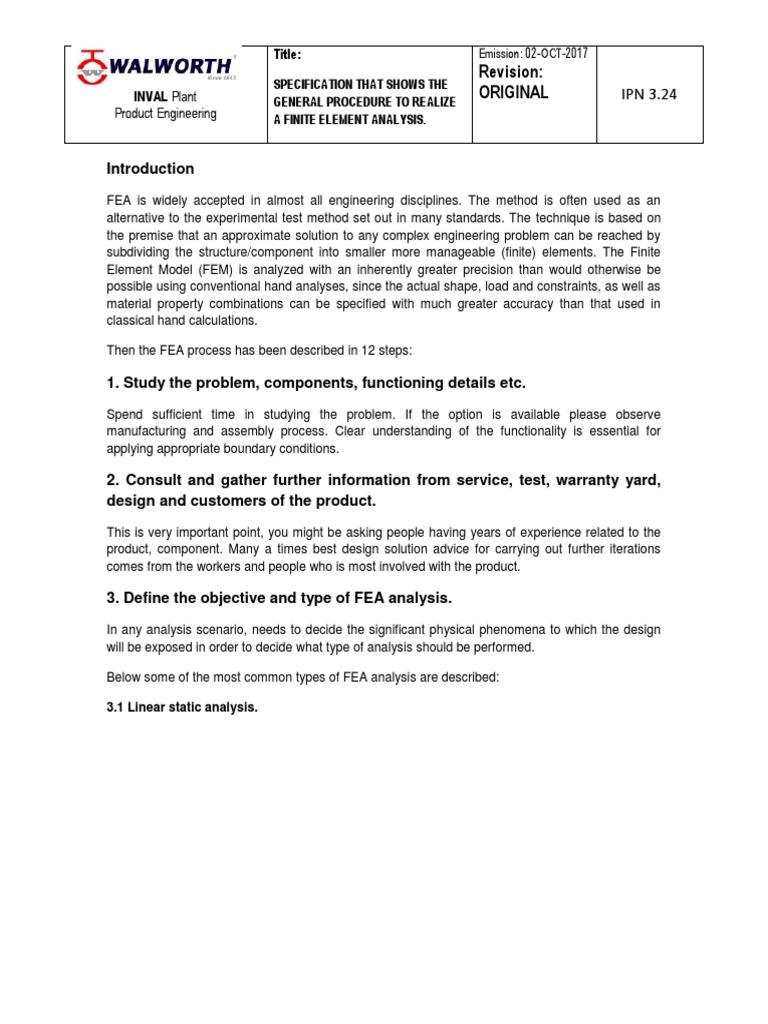 General Procedure of FEA 7 | PDF | Stress (Mechanics) | Finite Element ...