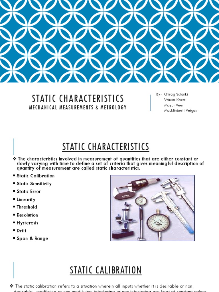 Static Characteristics in Measurement | PDF | Observational Error ...