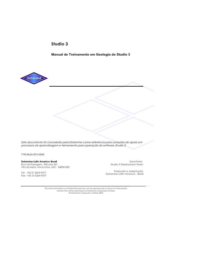 Tutorial Datamine 3 - Geologia - Português | PDF | Janela (informática ...
