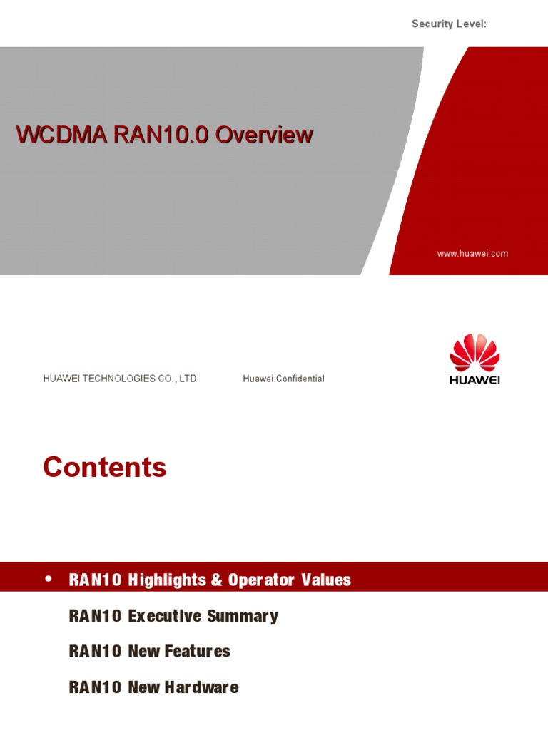 WCDMA RAN10.0 Overview | PDF | High Speed Packet Access | Internet Protocols