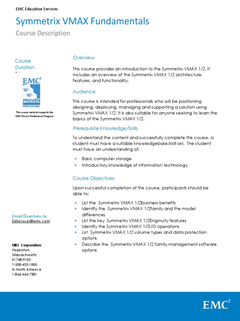 Symmetrix VMAX Fundamentals | PDF | Educational Technology | Digital Technology