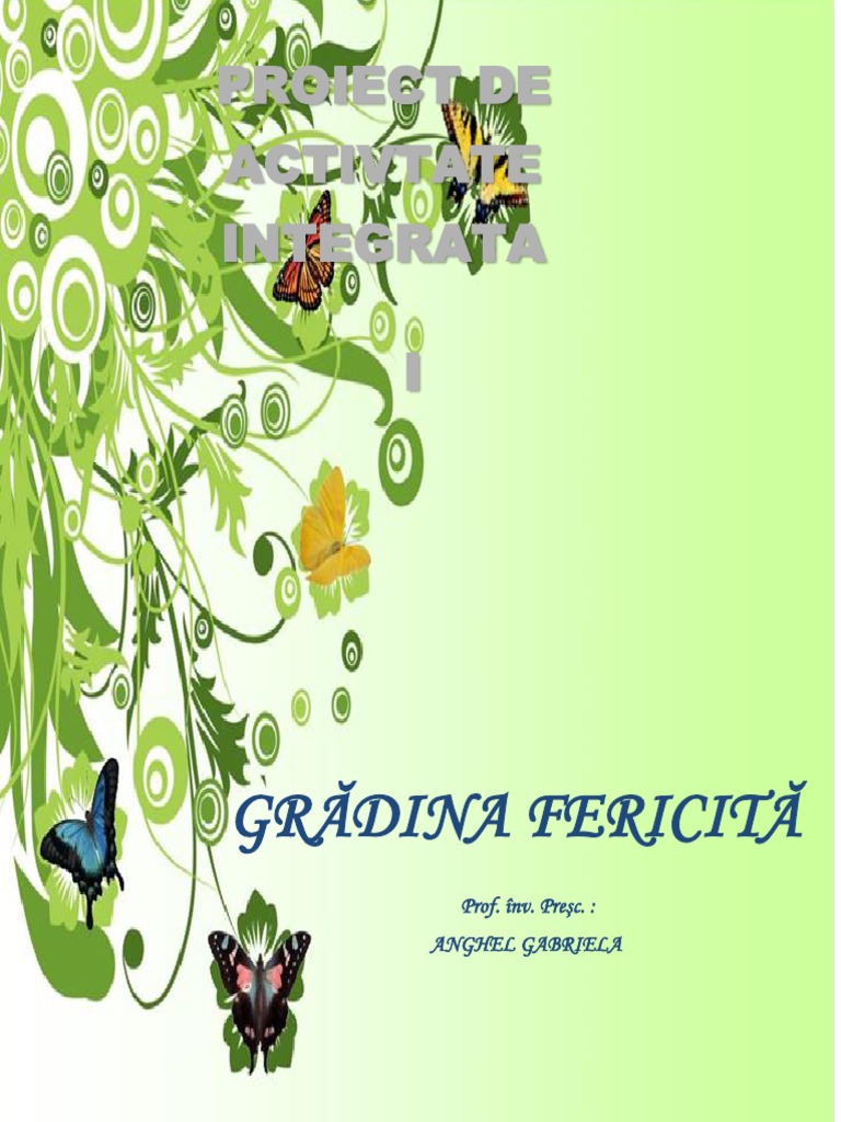 Proiect Cerc Pedagogic | PDF