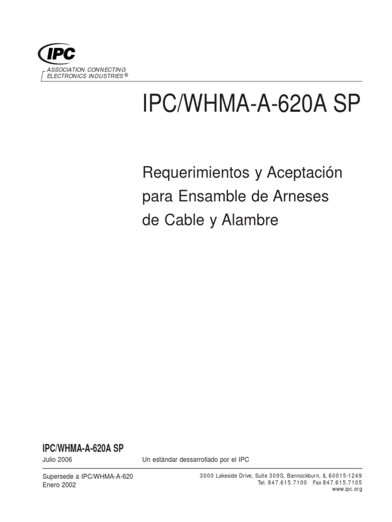 Ipc Whma A 620a Spanish (L) | PDF | Cable coaxial | Soldadura