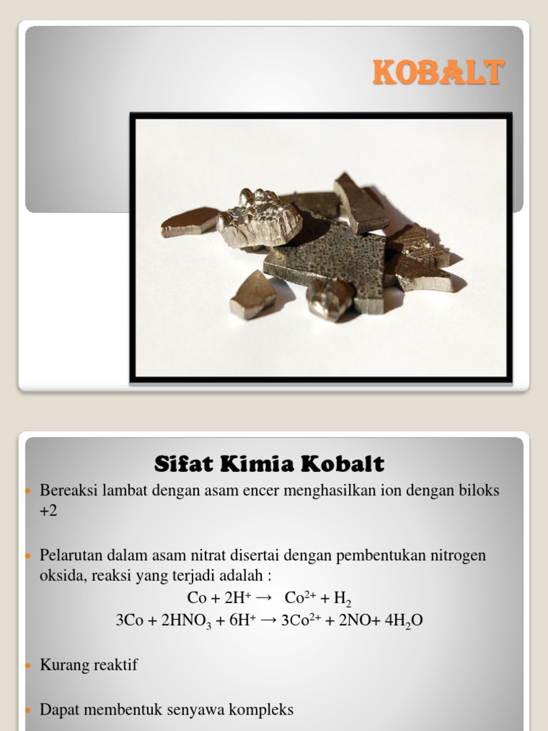 Sifat Kimia dan Reaksi Kobalt | PDF | Sains & Matematika