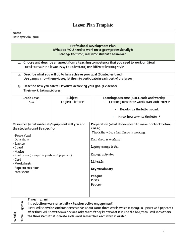 Lesson Plan 2 | PDF | Lesson Plan | Education Theory