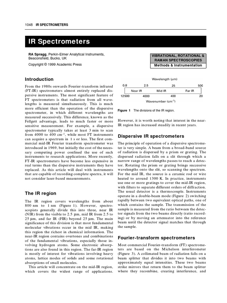 Ir Spectrometers | PDF | Infrared Spectroscopy | Interference (Wave ...