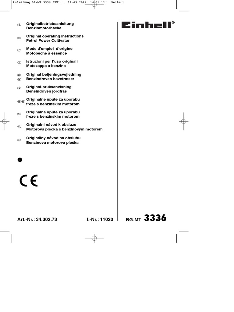 Manual BG MT 3336 HR | PDF