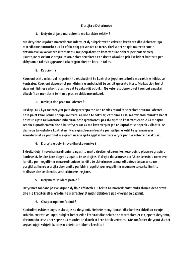 E Drejta e Detyrimeve | PDF