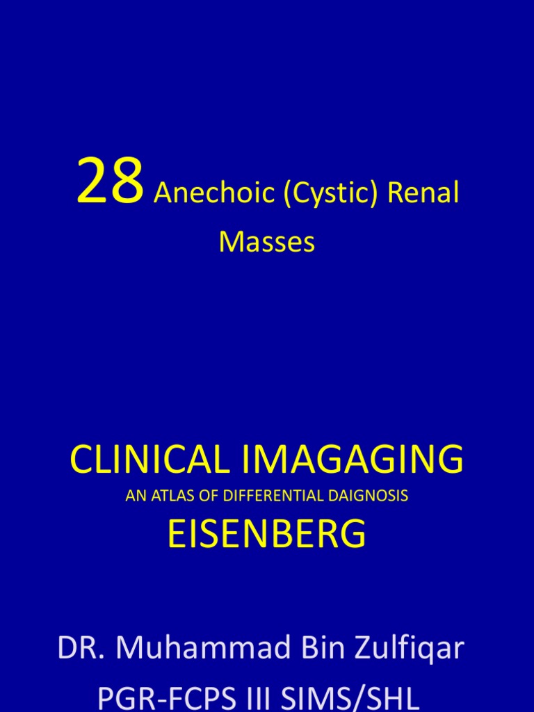 Anechoic Cystic Renal Masses | PDF
