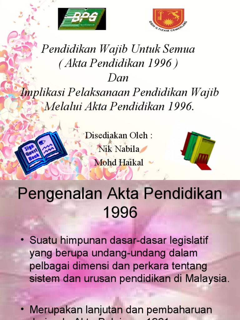 Akta Pendidikan 1996 | PDF