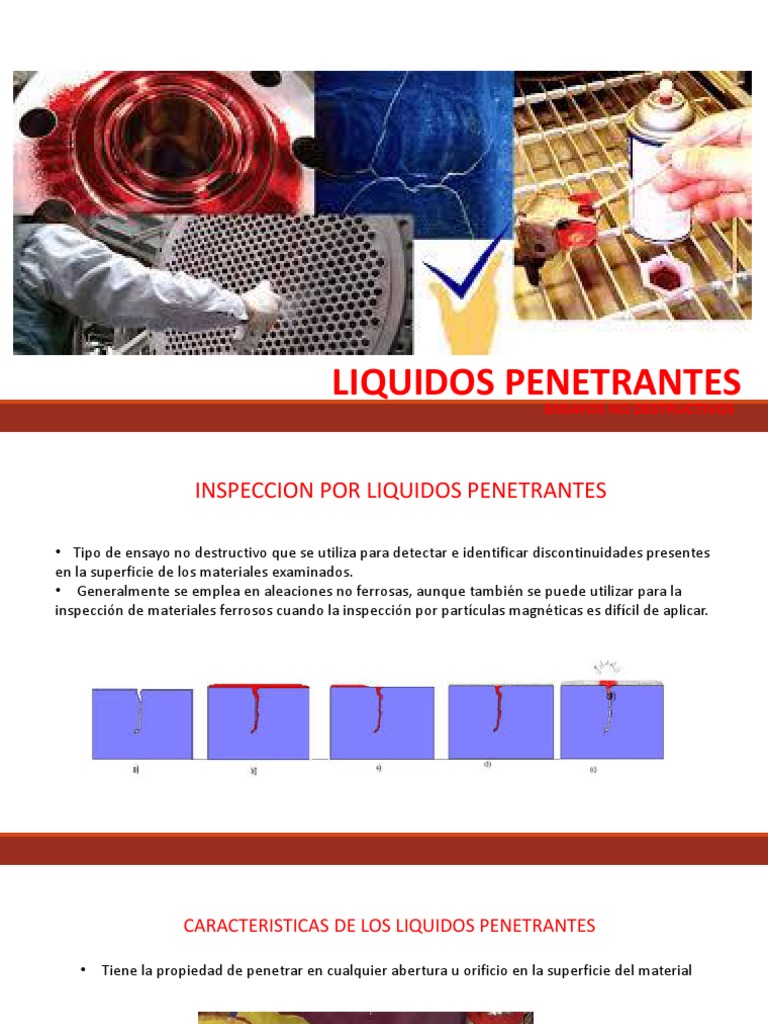 Liquidos Penetrantes | PDF | Pruebas no destructivas | Ciencia de los ...