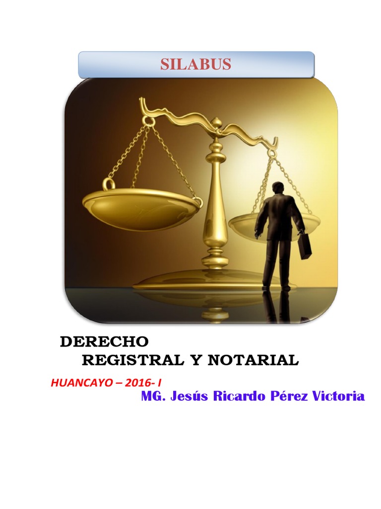 Derecho Registral y Notarial | PDF | Lectura (proceso) | Instituciones ...