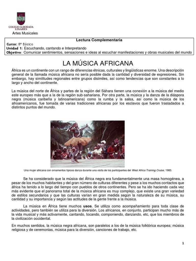 Historia y características de la música africana | PDF | Ritmo | Melodía