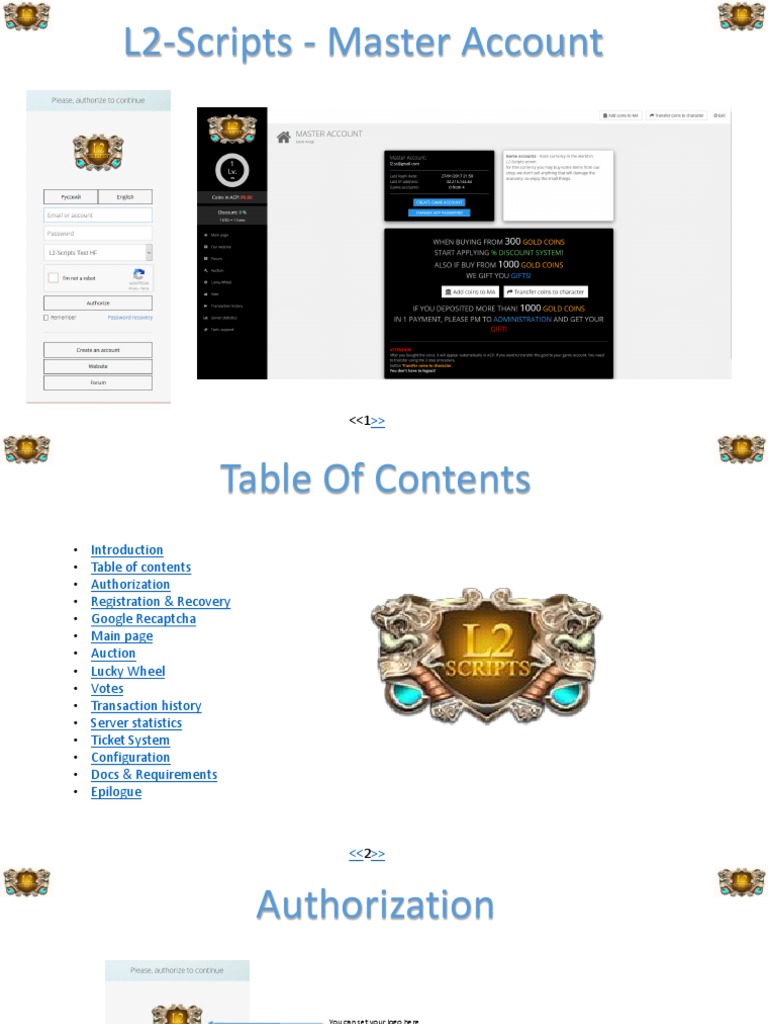 Cuenta Maestra l2 Scripts Proteccion l2 | PDF | Auction | User (Computing)