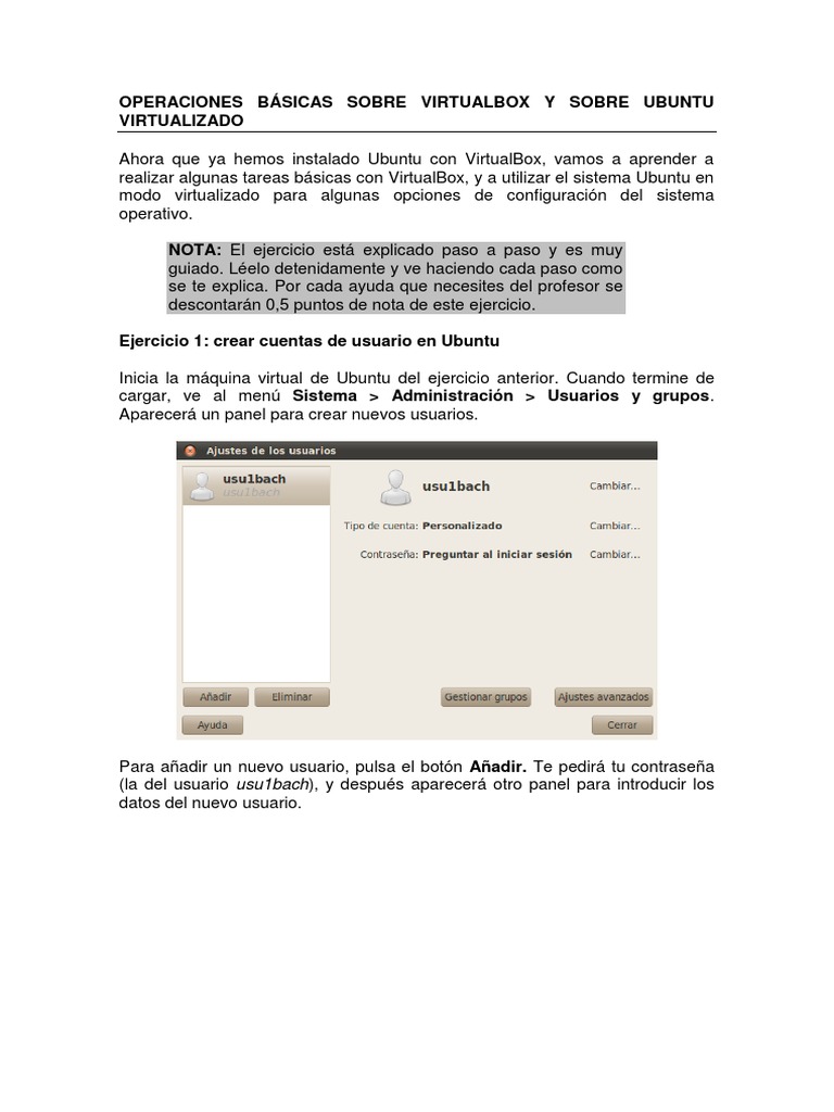Ejercicio 1.6 - Prácticas Con Ubuntu | PDF | Ubuntu (sistema operativo) | Archivo de computadora