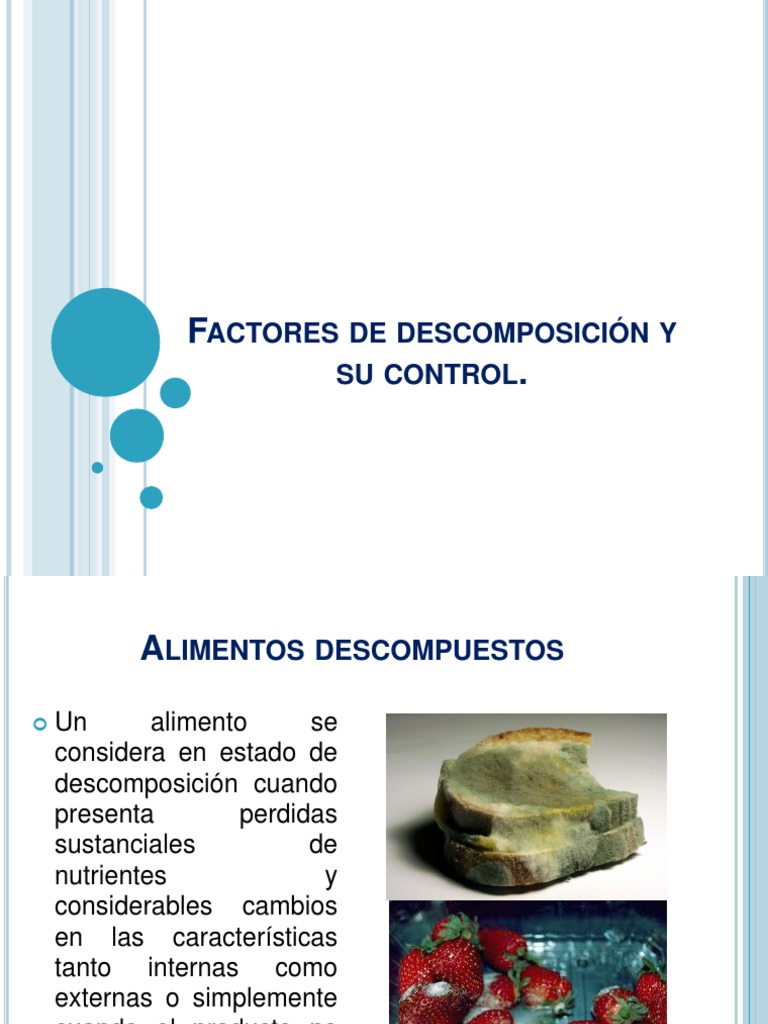 Factores de Descomposición de Alimentos | PDF | Alimentos | Descomposición