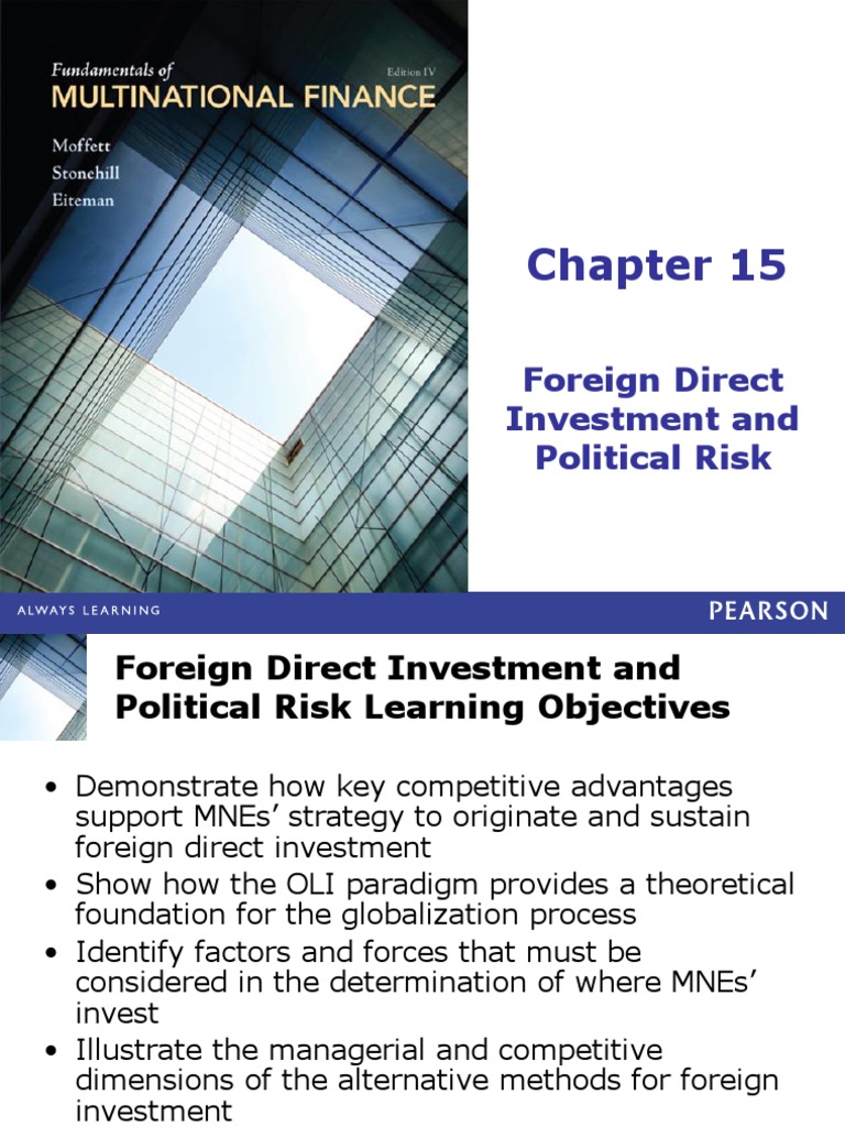 FDI and Political Risk | PDF | Foreign Direct Investment | Joint Venture