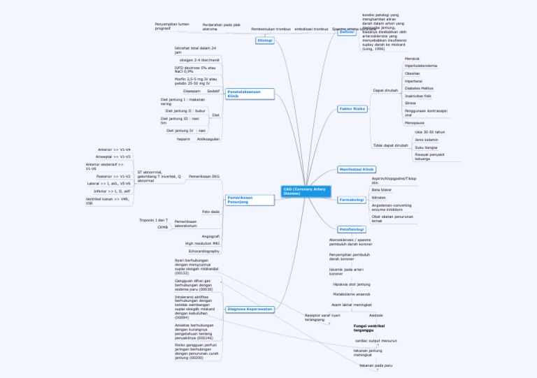 MIND MAP CAD (Coronary Artery Disease) | PDF