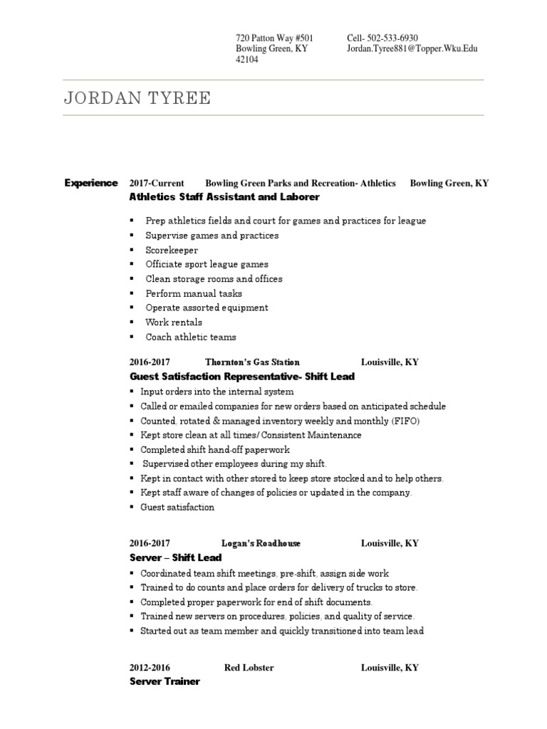 JT Resume | PDF | Business | Business (General)