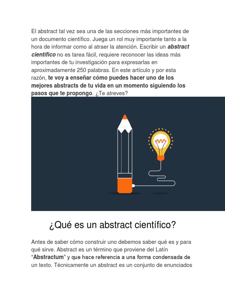 El Abstract de Un Documento Científico | PDF | Conocimiento | Palabra