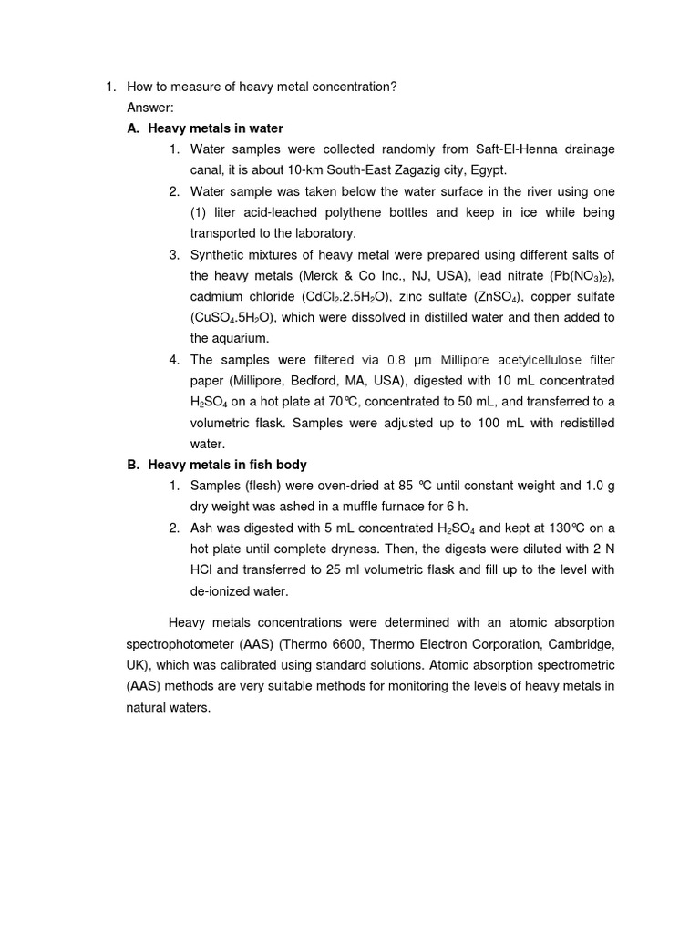 Heavy Metals | PDF | Creatinine | Kidney