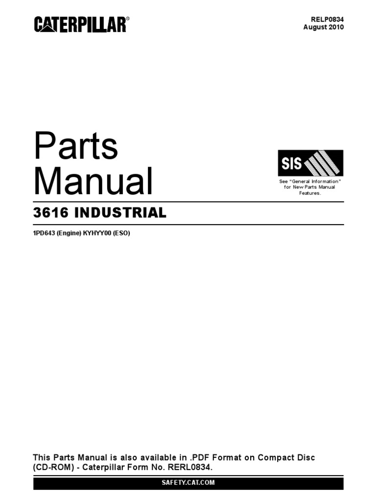Cat 3616 Parts Manual PDF | PDF | Engine Technology | Engines