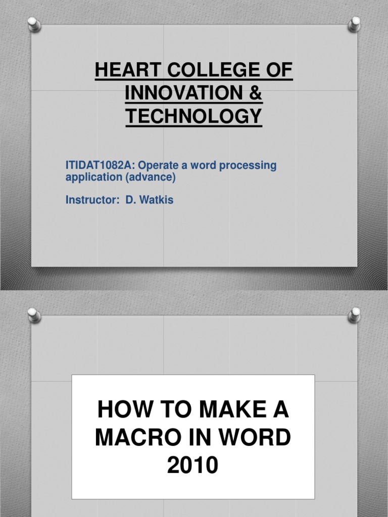 How To Create Run and Edit Macros | PDF | Screenshot | Macro (Computer Science)