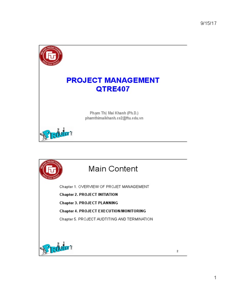 Ch1-Project Management Handout | PDF | Project Management | Business