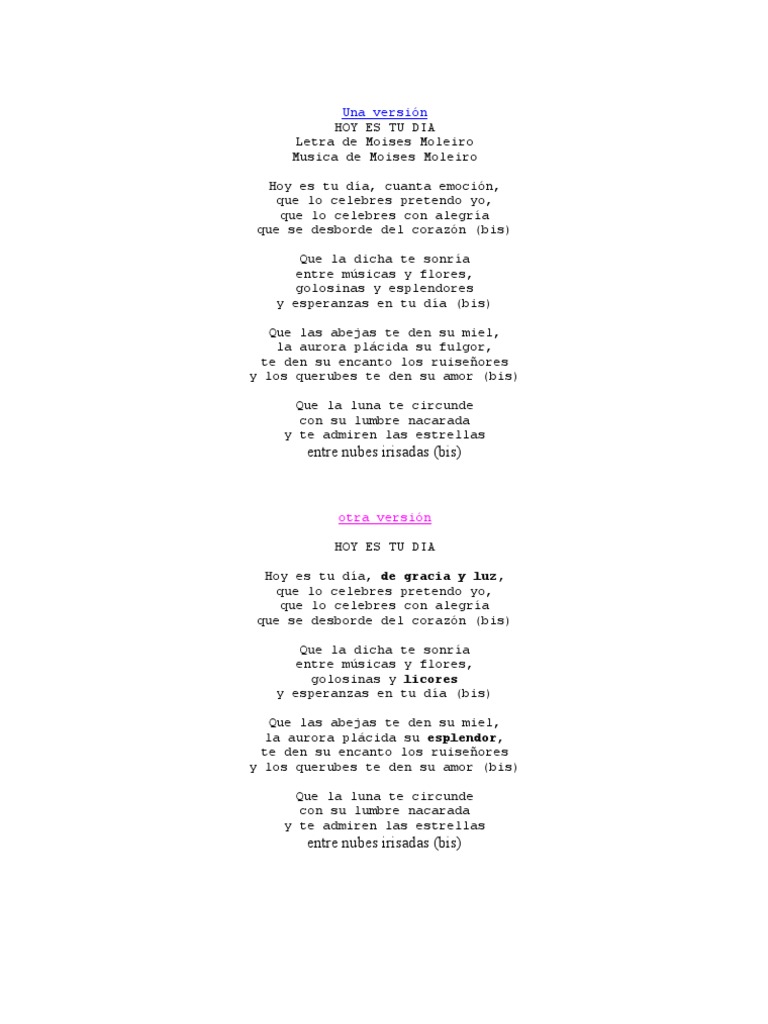 hoy es tu día
