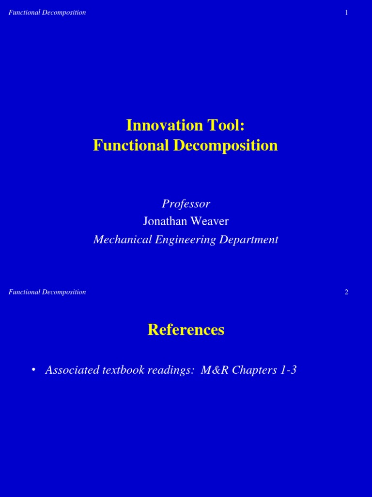 Function Decomposition Function Mathematics System