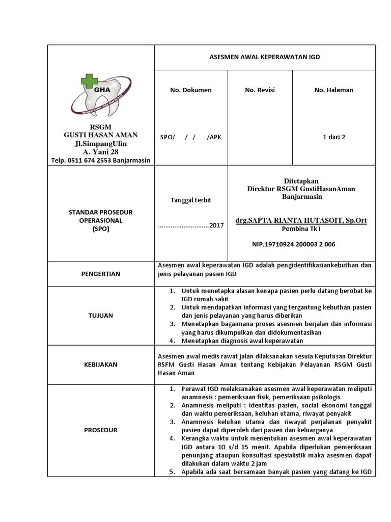 Assessment Awal Igd | PDF