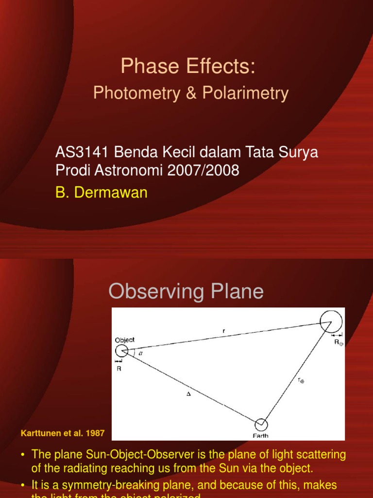 2007AS3141 Phase Effects - Pps | PDF | Optics | Astronomy