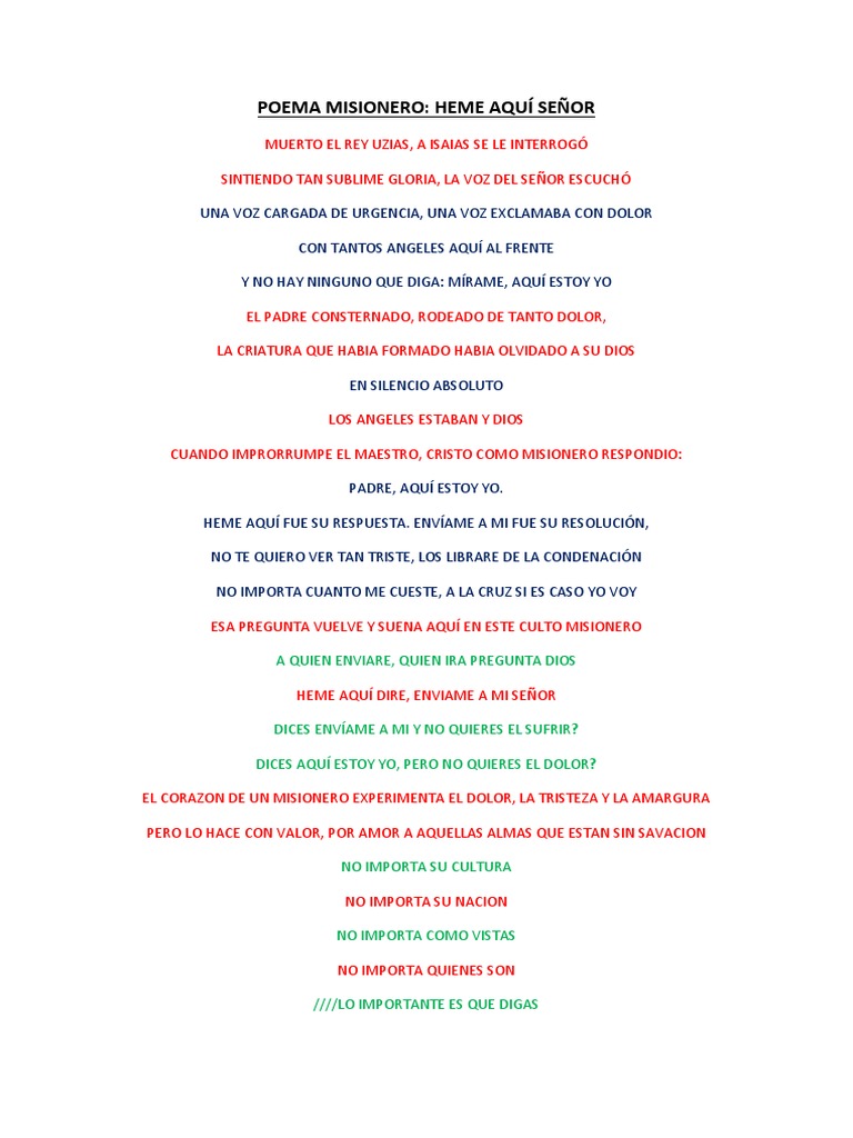 Poema Misionero