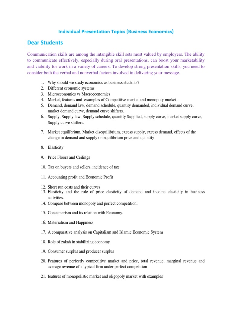 Assignment On Business Economics | PDF | Supply (Economics) | Economics