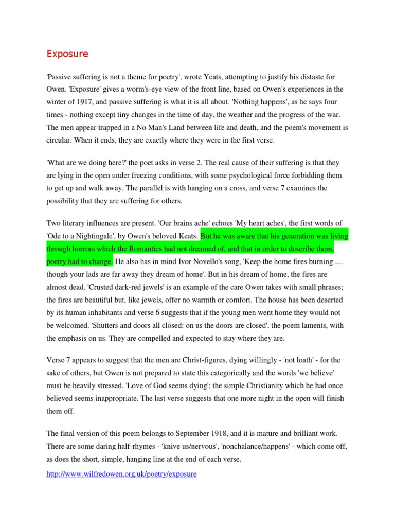 Exposure | Download Free PDF | Poetry