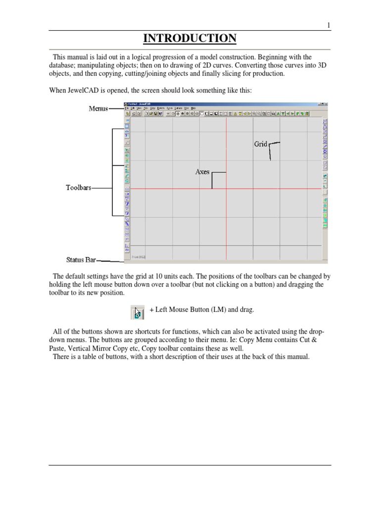 JewelCAD User Manual Overview | PDF | Keyboard Shortcut | Cartesian ...