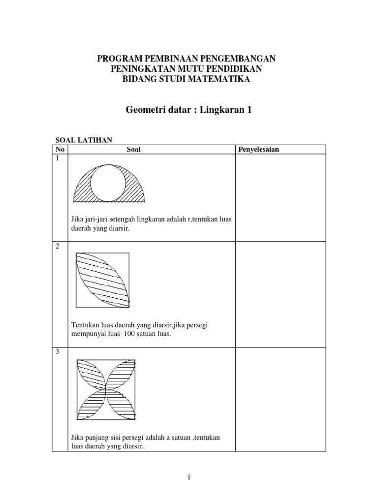 1 - 8-GEometri Lingkaran 1 | PDF