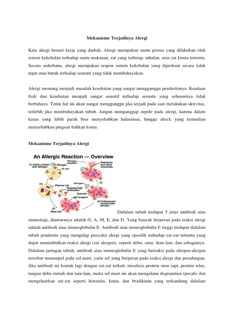 MEKANISME ALERGI DAN INFEKSI | PDF