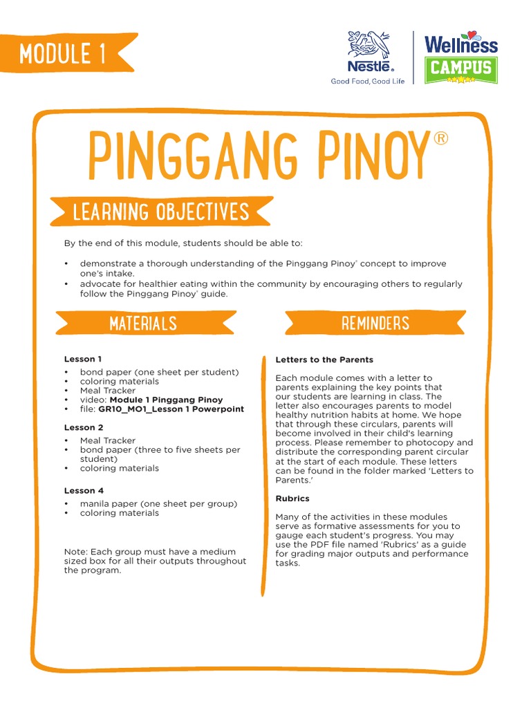 Pinggang pinoy | Malnutrition | Nutrients