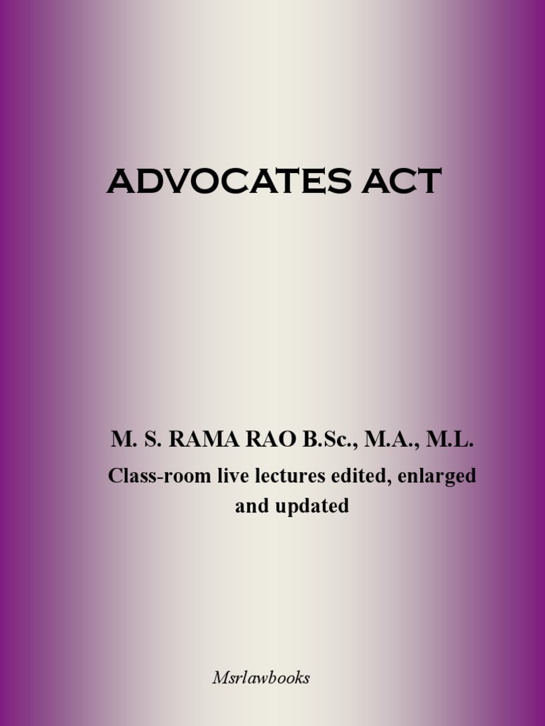 ADVOCATE ACT - Smart Notes PDF | PDF | Advocate | Bar Association