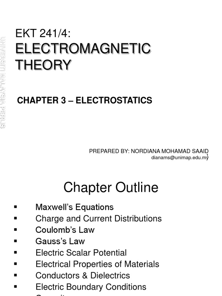 Ekt 241-3-Electrostatics | PDF | Dielectric | Capacitor