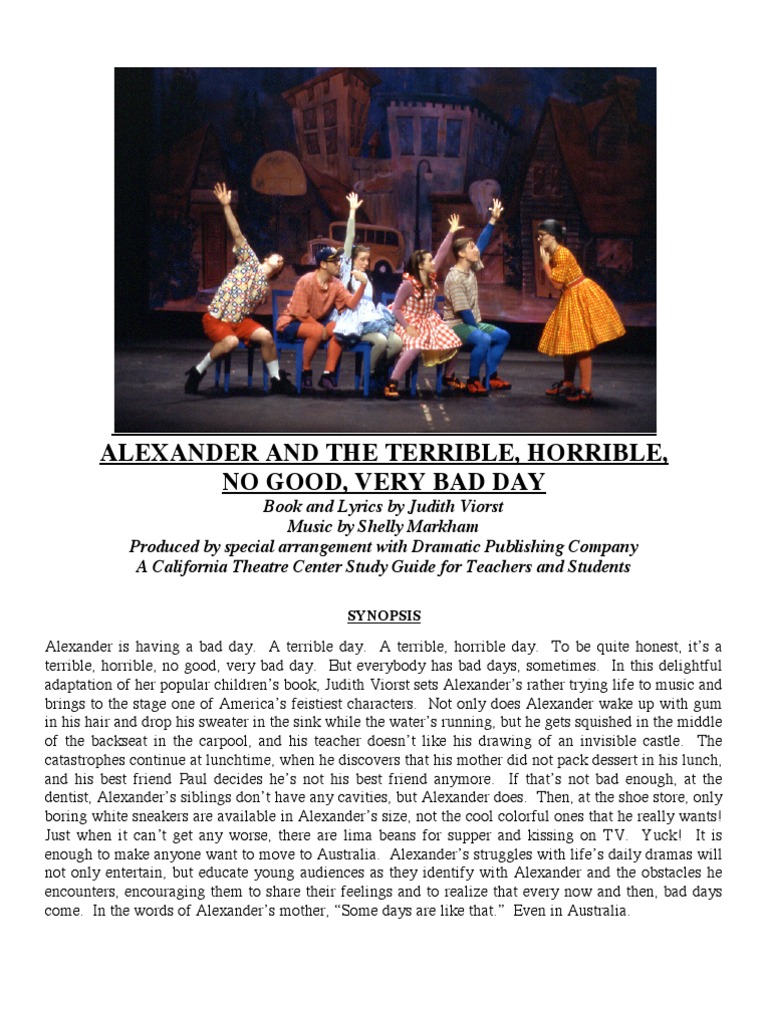 Alexander's Bad Day Study Guide | PDF