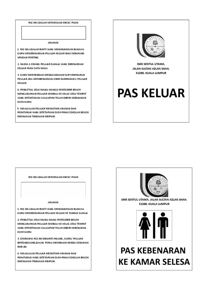 Pas Keluar | PDF