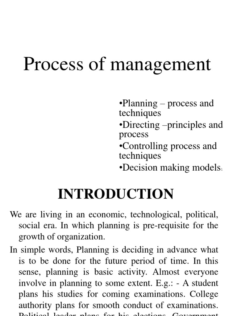 Unit 2 Process of Management | PDF | Strategic Management | Causality