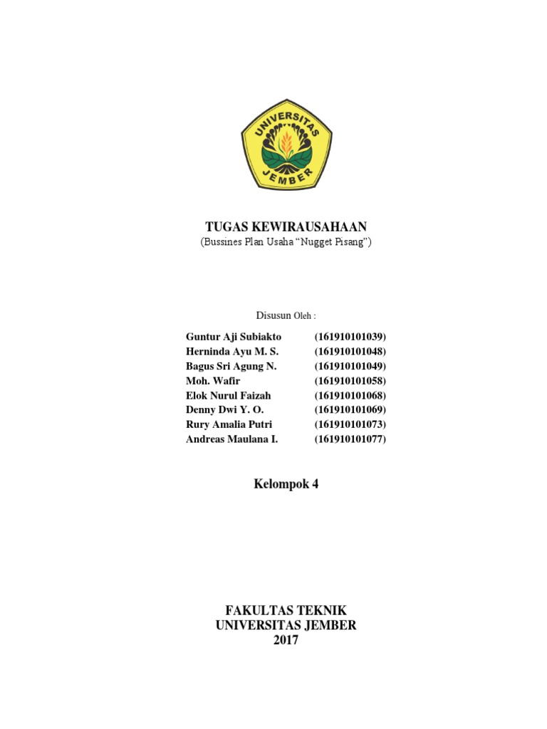 Tugas Kewirausahaan Bisnis Plan | PDF