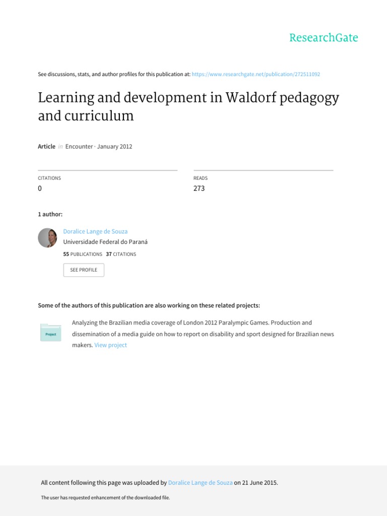 Waldorf Pedagogy and Curriculum Insights | PDF | Waldorf Education ...