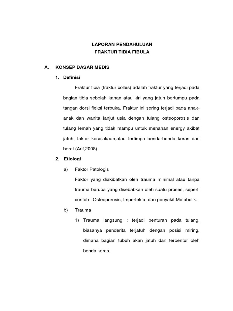 LP Fraktur Tibia Fibula | PDF