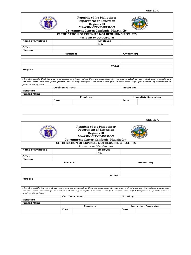 Cert. of Expenses | PDF | Government | Justice