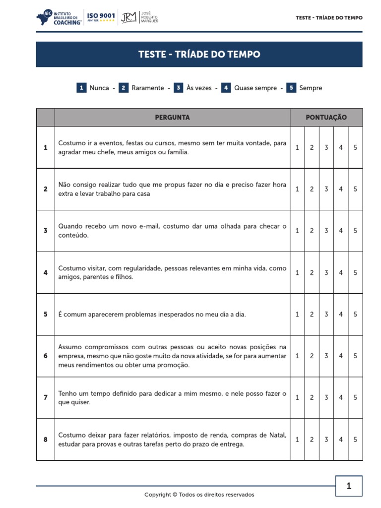 TESTE - Tríade do Tempo.pdf | Tempo